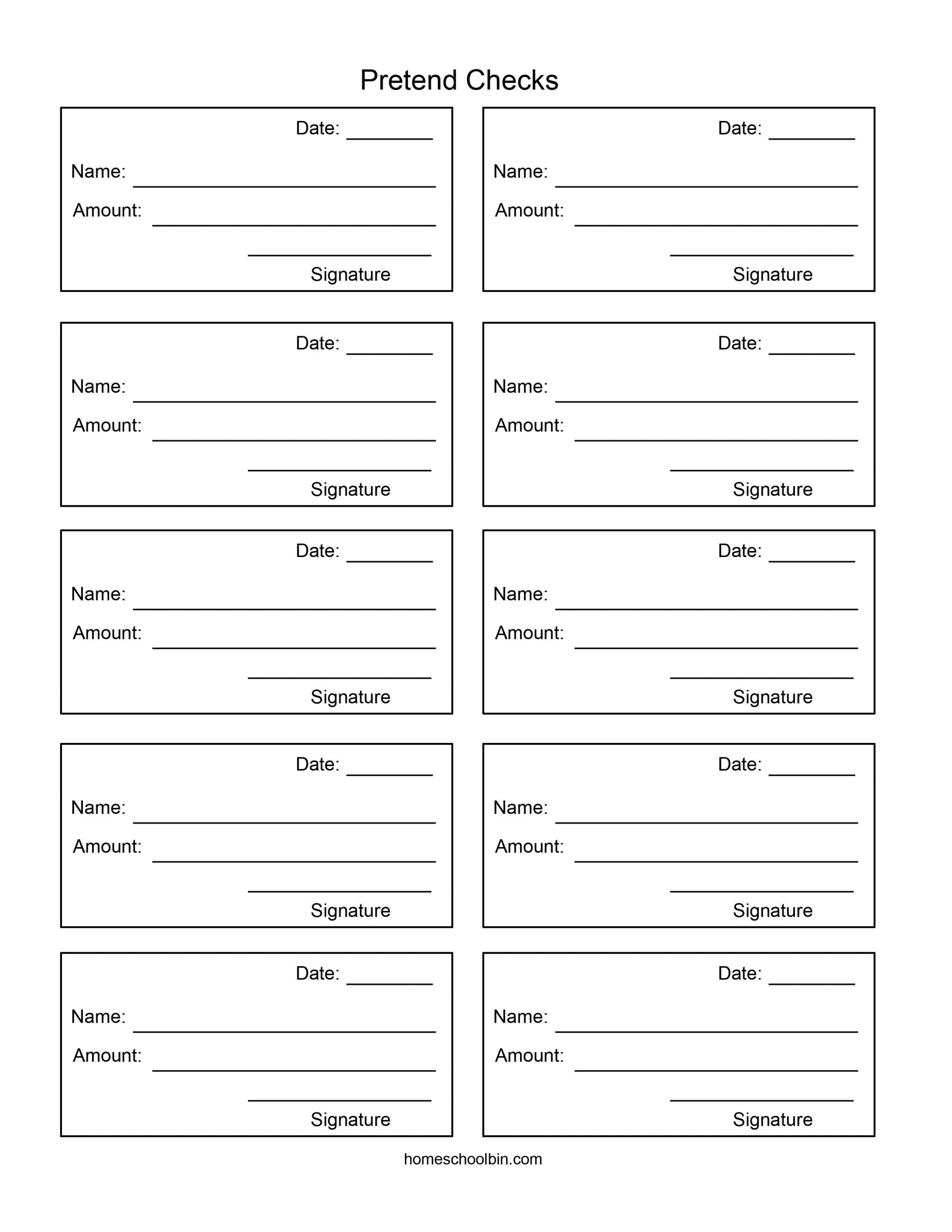 Free Printable Checks Template Free Printable