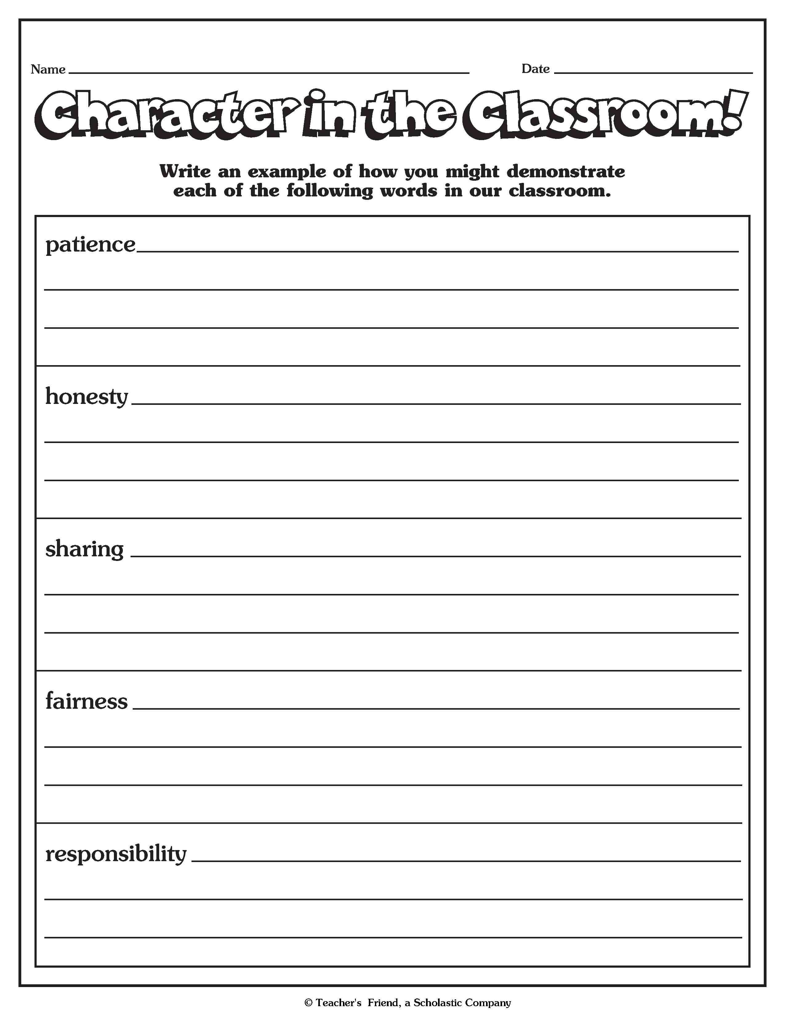 Free Printable Character Building Worksheets Printable World Holiday Free Printable Character Building Worksheets Printable World Holiday