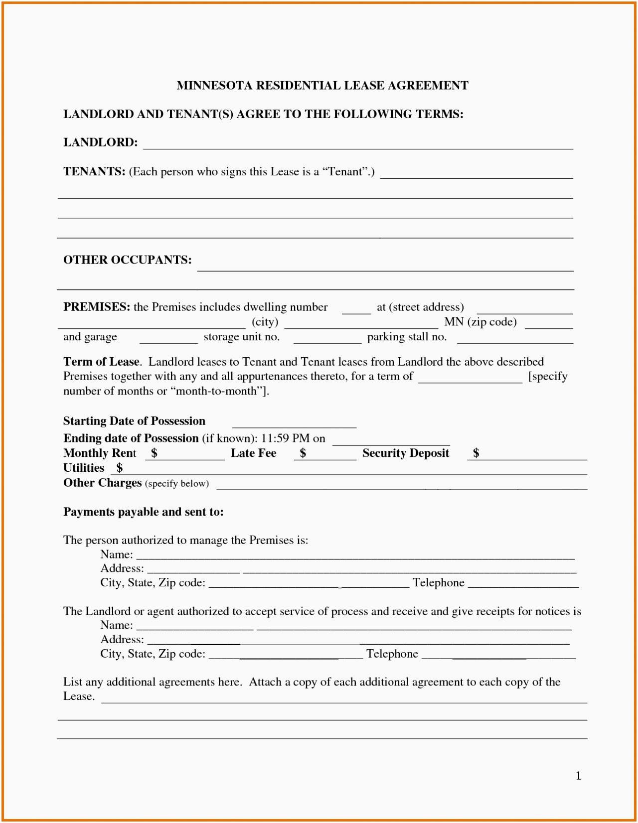 Vehicle Rental Agreement Forms Free Printable