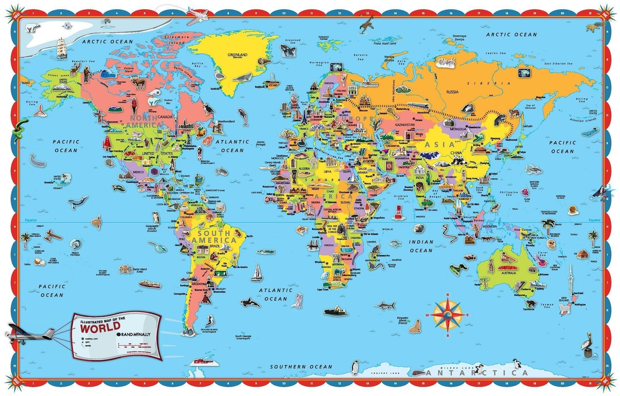 Free Printable Map Of The World Free Printable Map Of The World