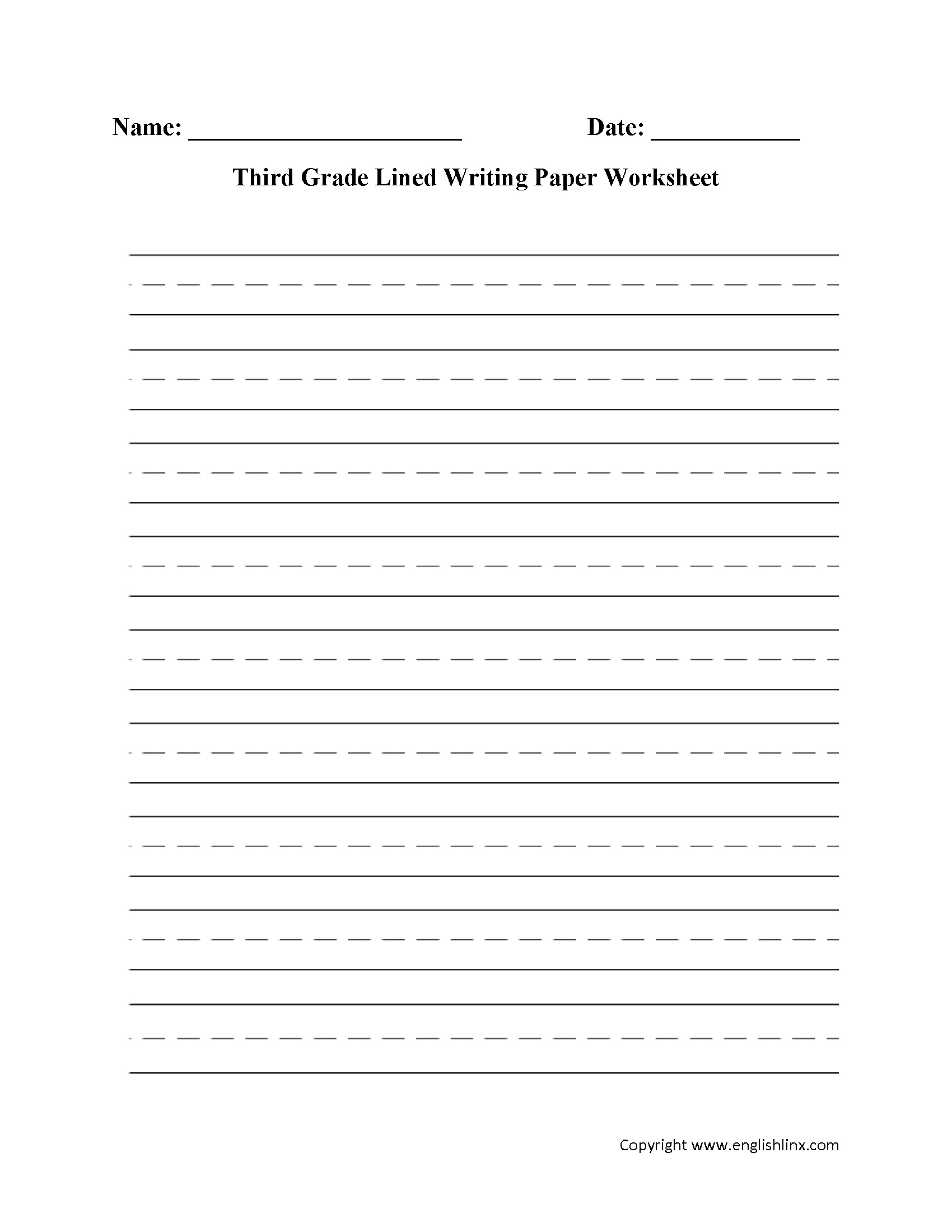 Free Printable Handwriting Paper For First Grade Free Printable