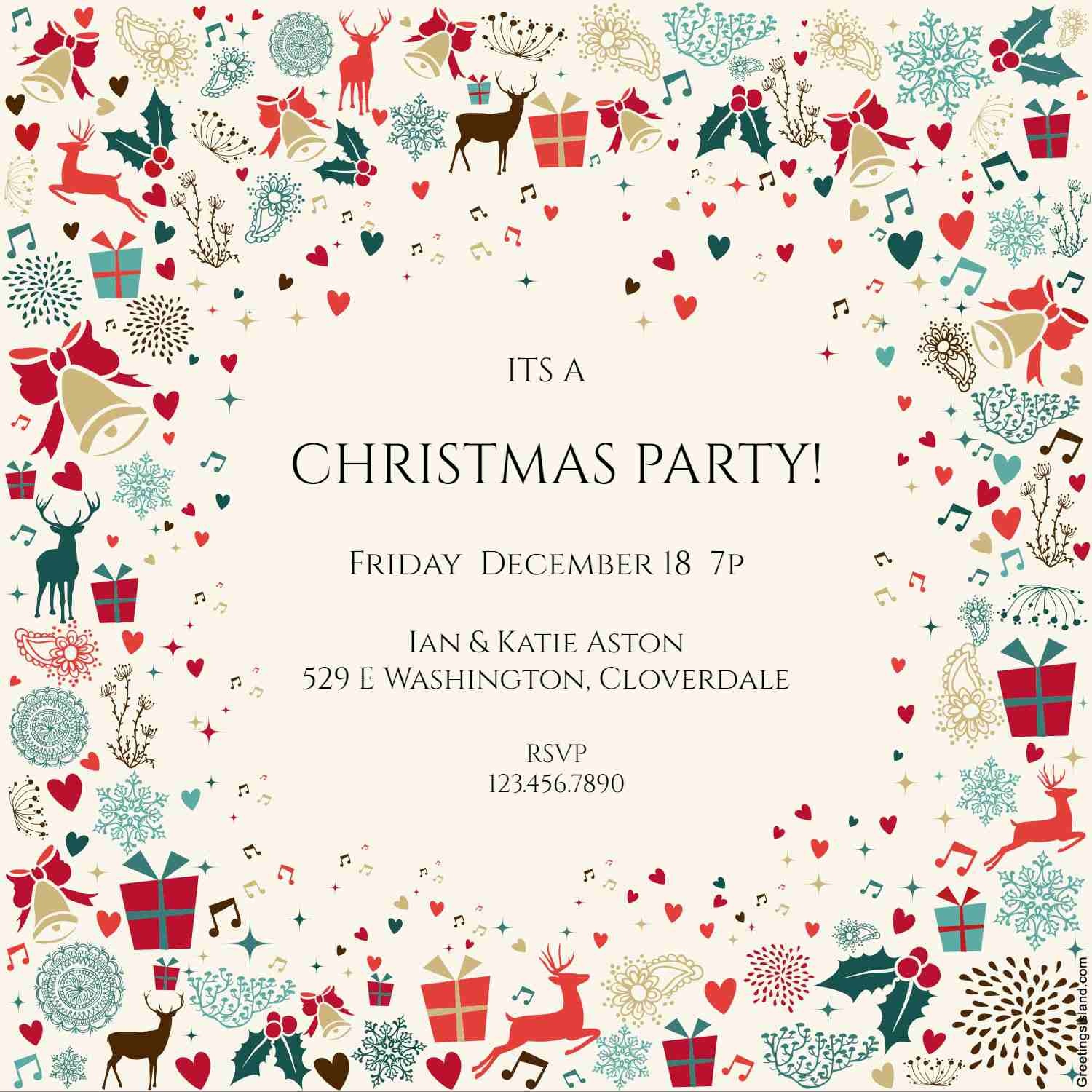 10 Free Christmas Party Invitations That You Can Print Free Printable