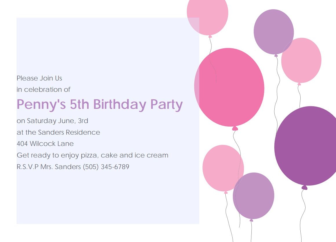 Make Your Own Birthday Party Invitations Free Printable Free Printable