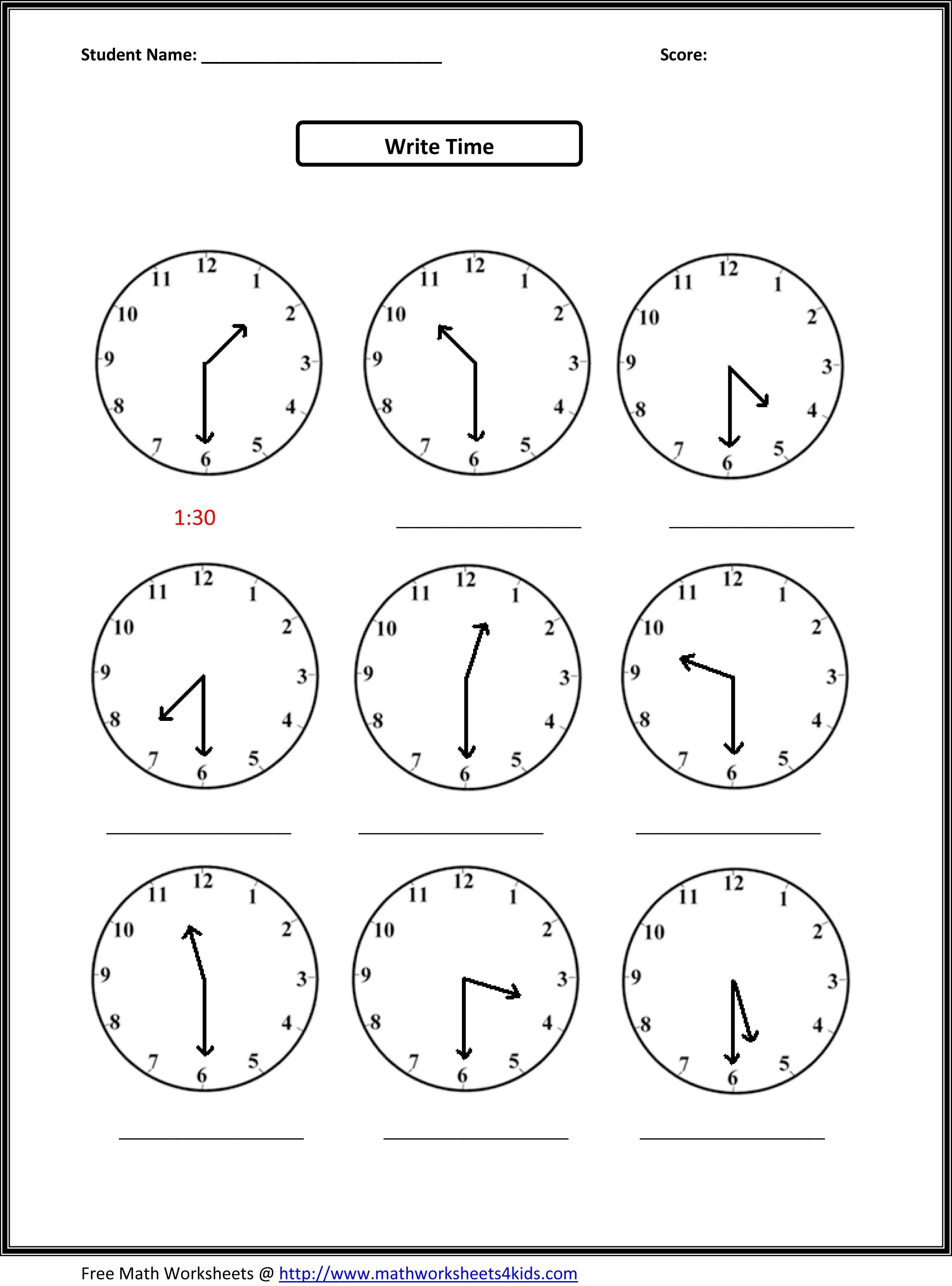 Free Printable Second Grade Math Worksheets Free Printable