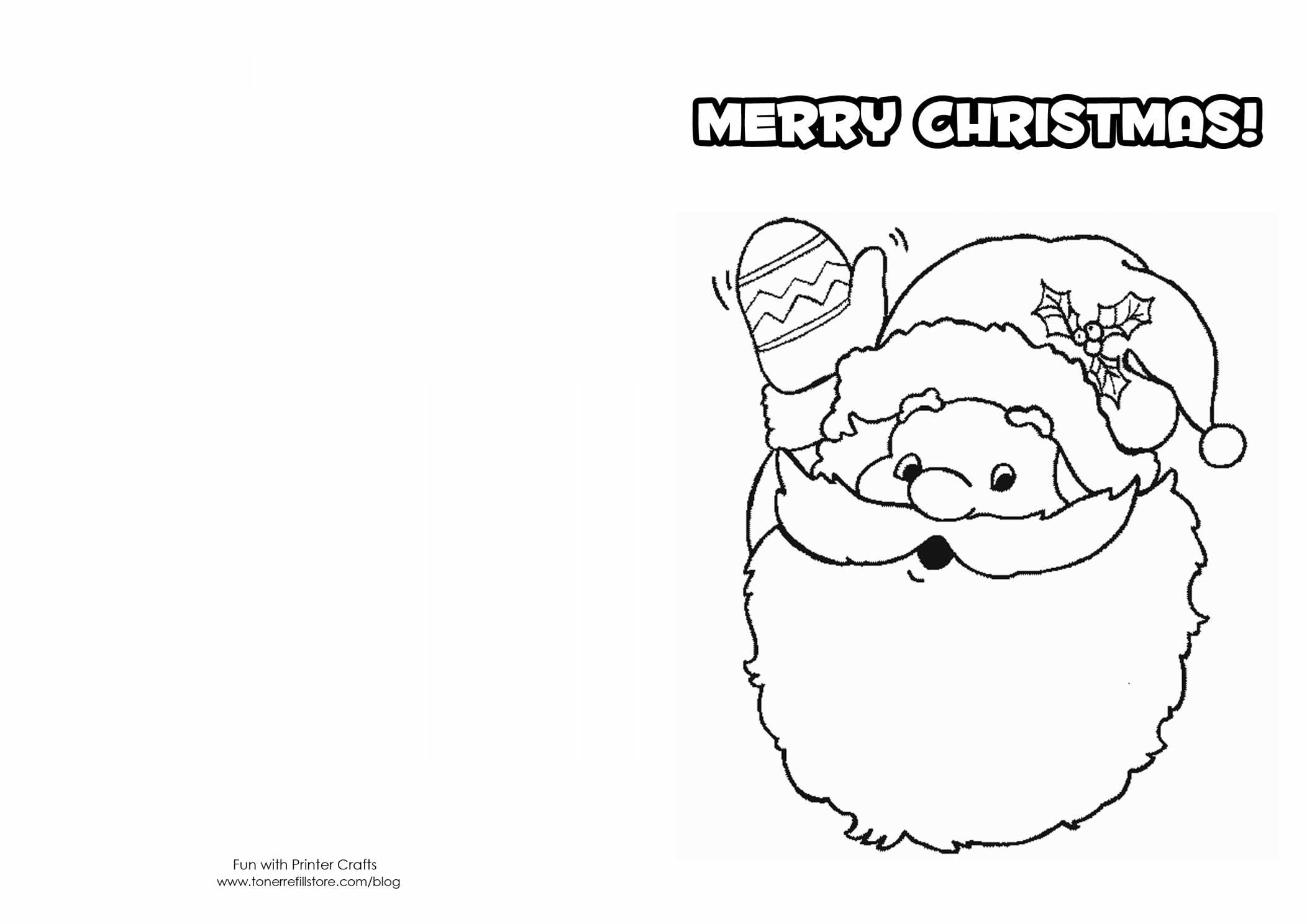 Free Printable Christmas Cards To Color Free Printable