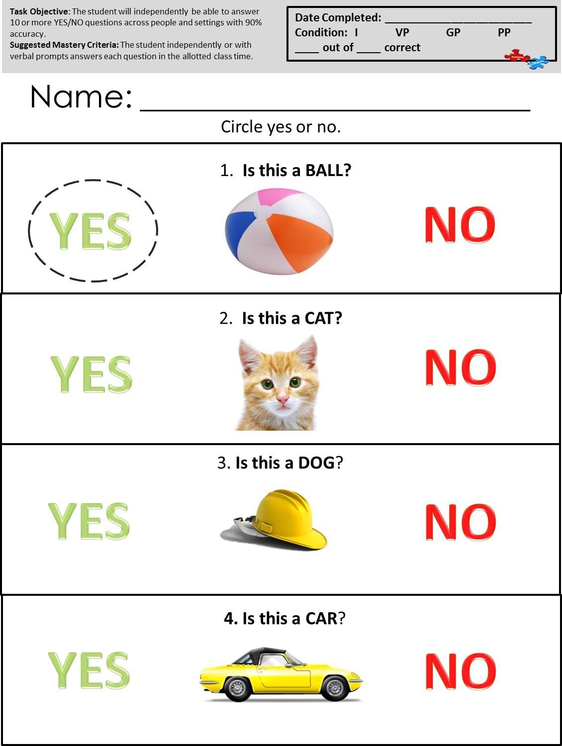 Autism Worksheets 3rd Grade
