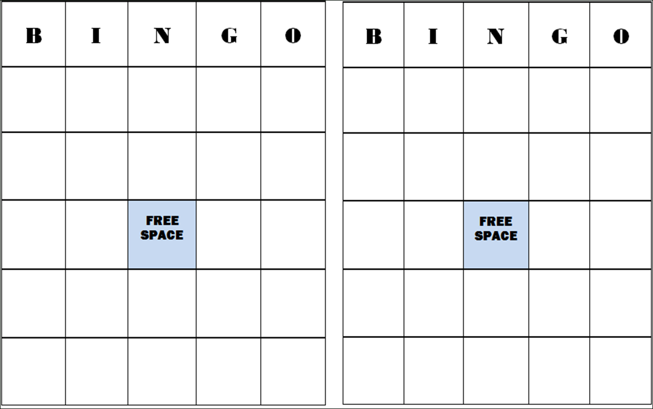 Free Printable Blank Bingo Cards Free Printable