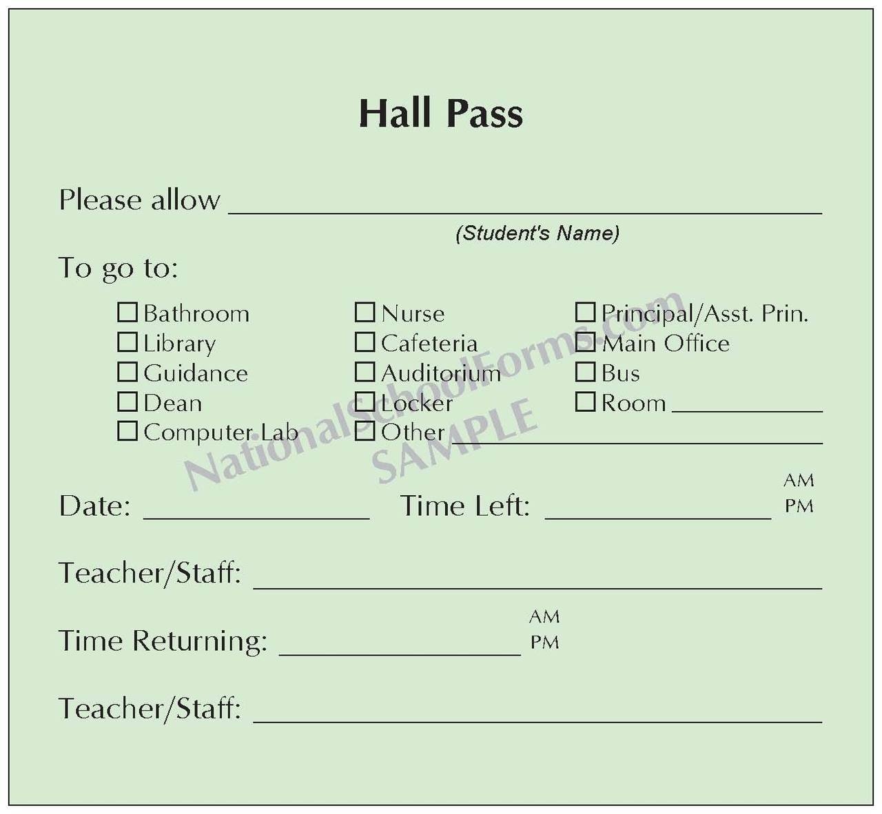 Hallway Passes For School Demir iso Consulting co Free Printable 