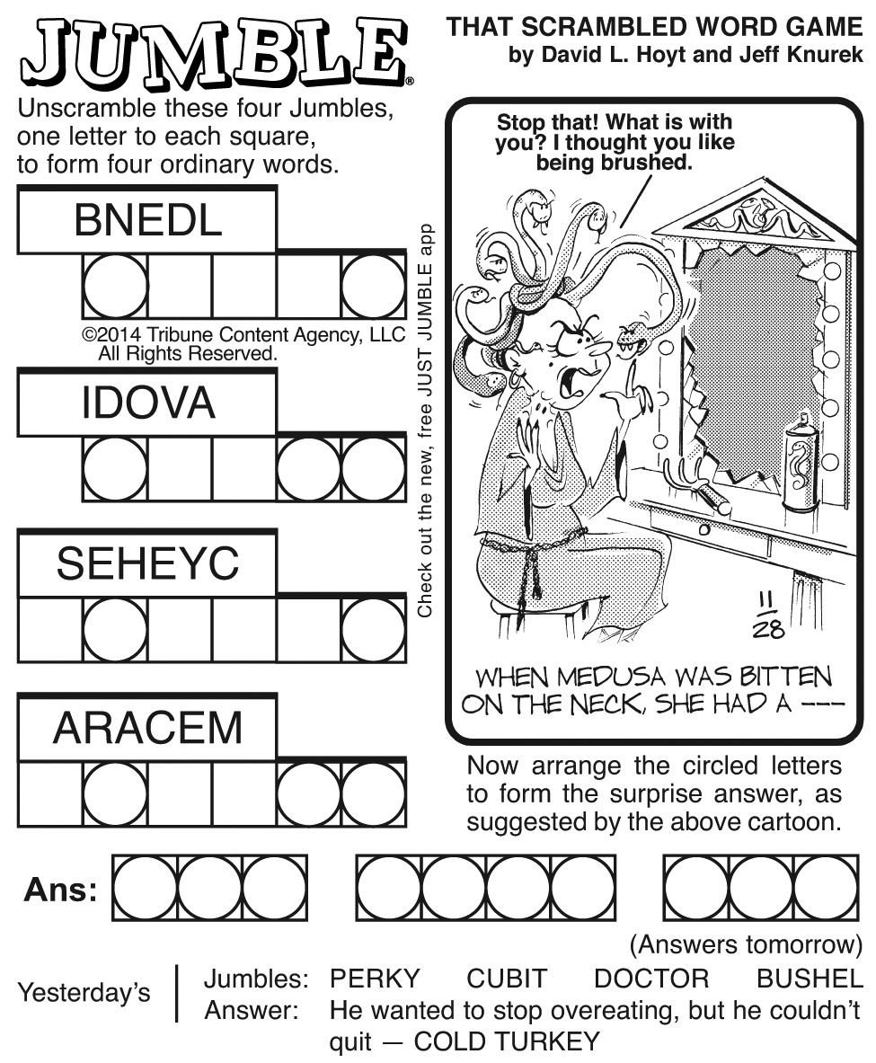Today s Jumble Printable Today s Jumble Printable