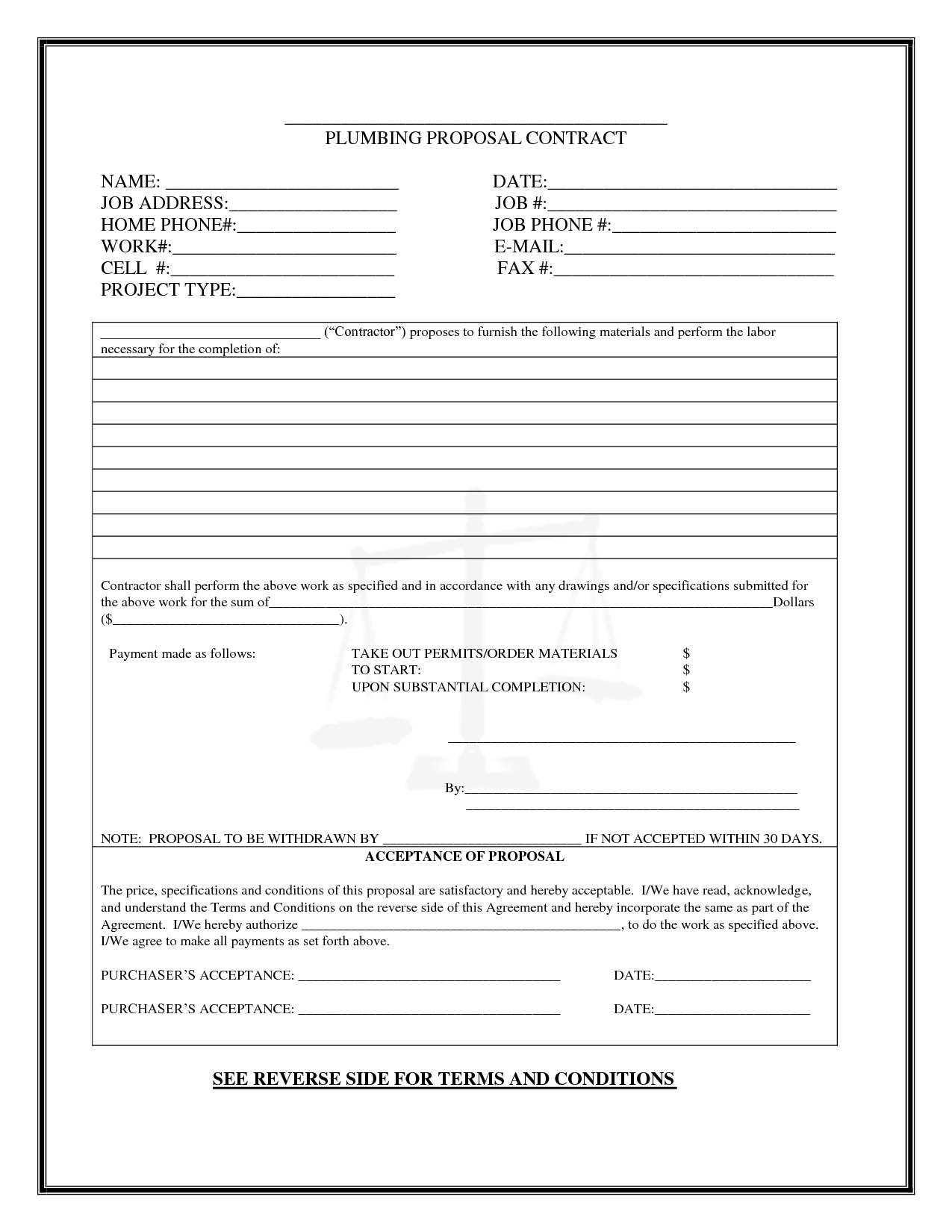 31 Construction Proposal Template Construction Bid Forms Free 