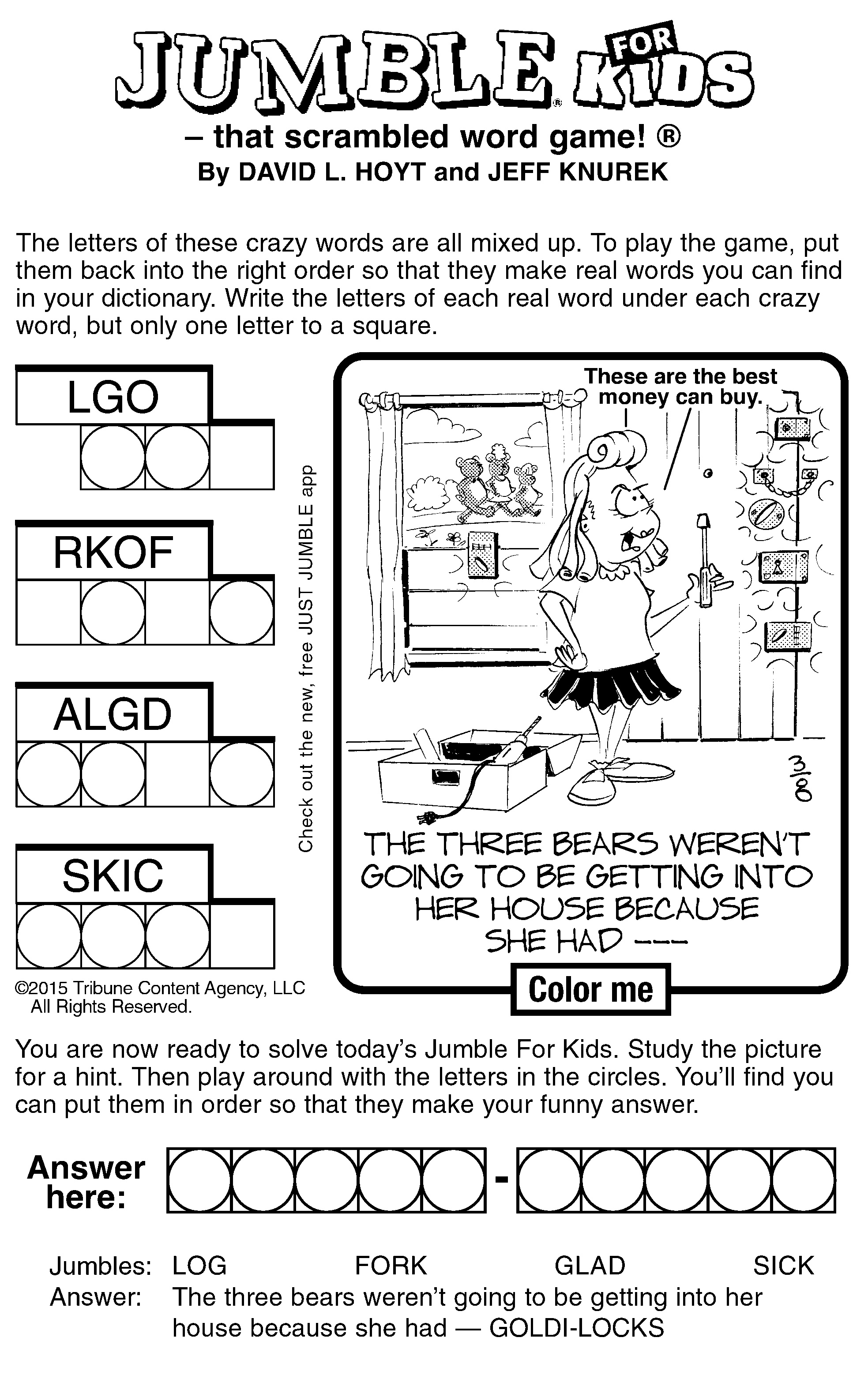 Sample Of Jumble For Kids Tribune Content Agency March 8 2015 Sample Of Jumble For Kids Tribune Content Agency March 8 2015